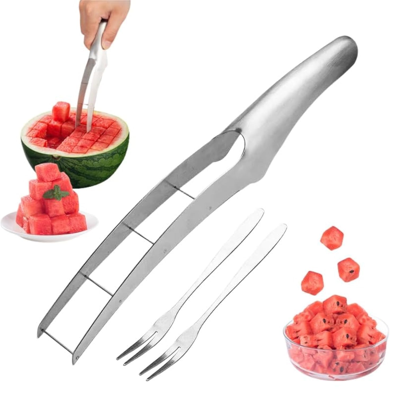 Amazon.com: Banhey Watermelon Cutter Slicer Cut Watermelon Into Cubes Knife Melon Baller for ...