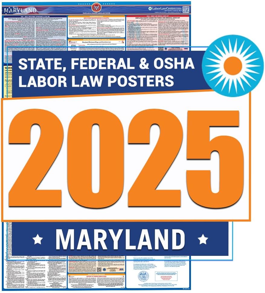 Amazon.com: 2024 Maryland Labor Law Poster- State, Federal, OSHA ...