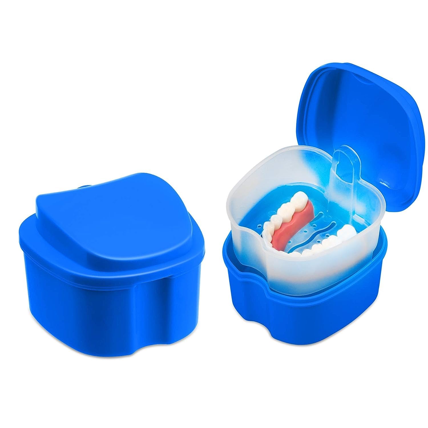 Amazon.com : Denture Cup Dental Retainer Case Cleaning with Strainer ...
