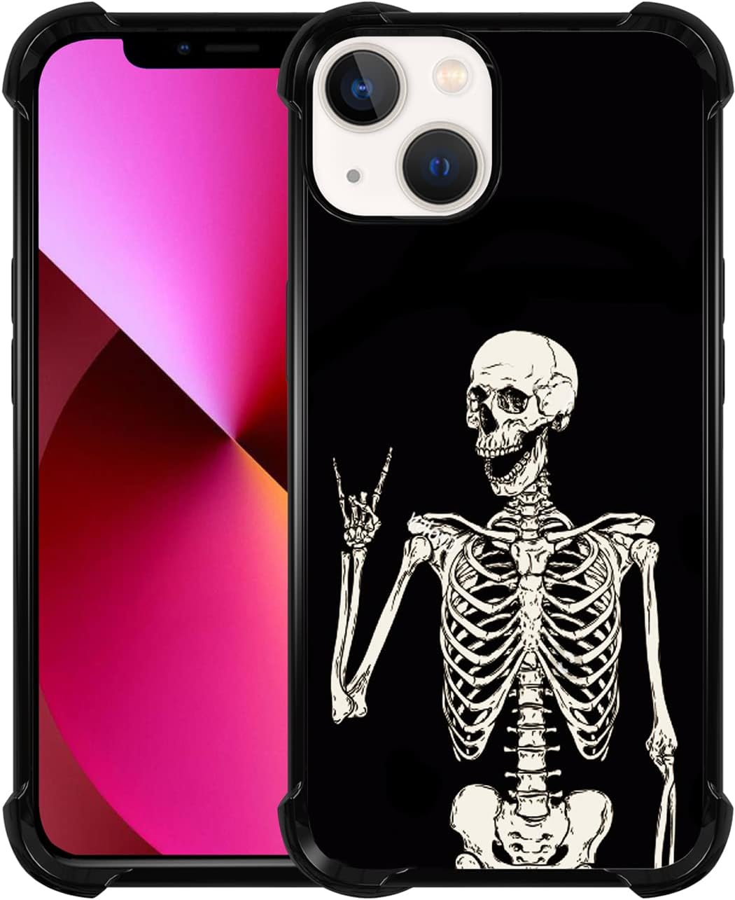 Amazon.com: Hungo Case Compatible with iPhone 14 Cute Design Skull ...