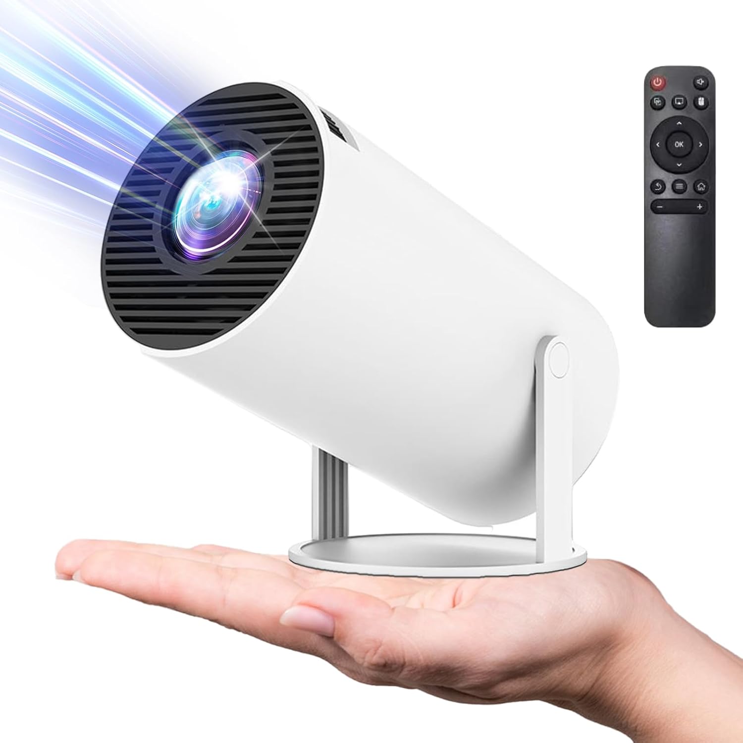 4K HD Mini Smart WiFi Android 11.0 Projector for Walls and Ceilings ...