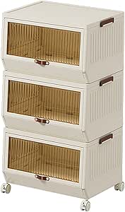 HOTRCR Large Plastic Storage Box, Collapsible Storage Boxes Great for ...