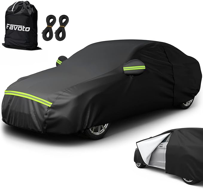 Amazon.com: Favoto Sedan Car Cover Waterproof All Weather for ...