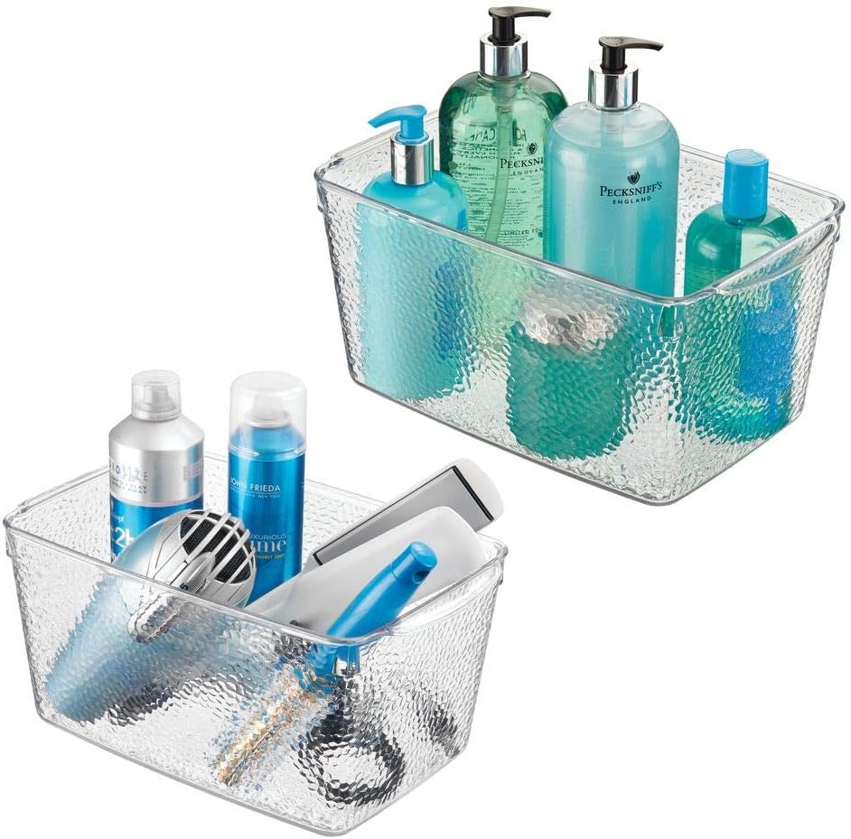 Amazon.com: mDesign Plastic Storage Bin Container Caddy Tote with ...