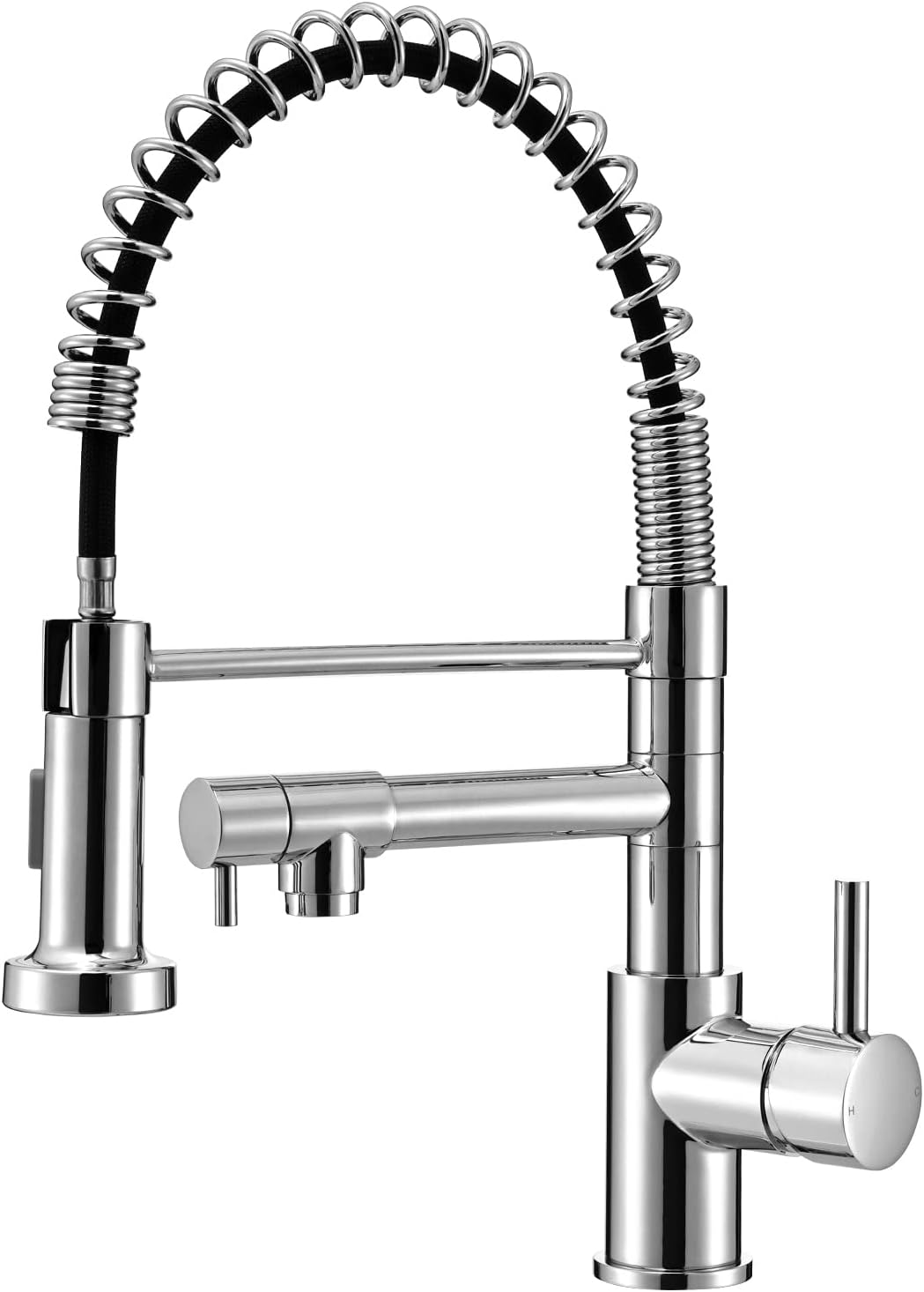 3-Way Water Filter Kitchen Sink Mixer Tap Spring High-Arc Spout 360 ...