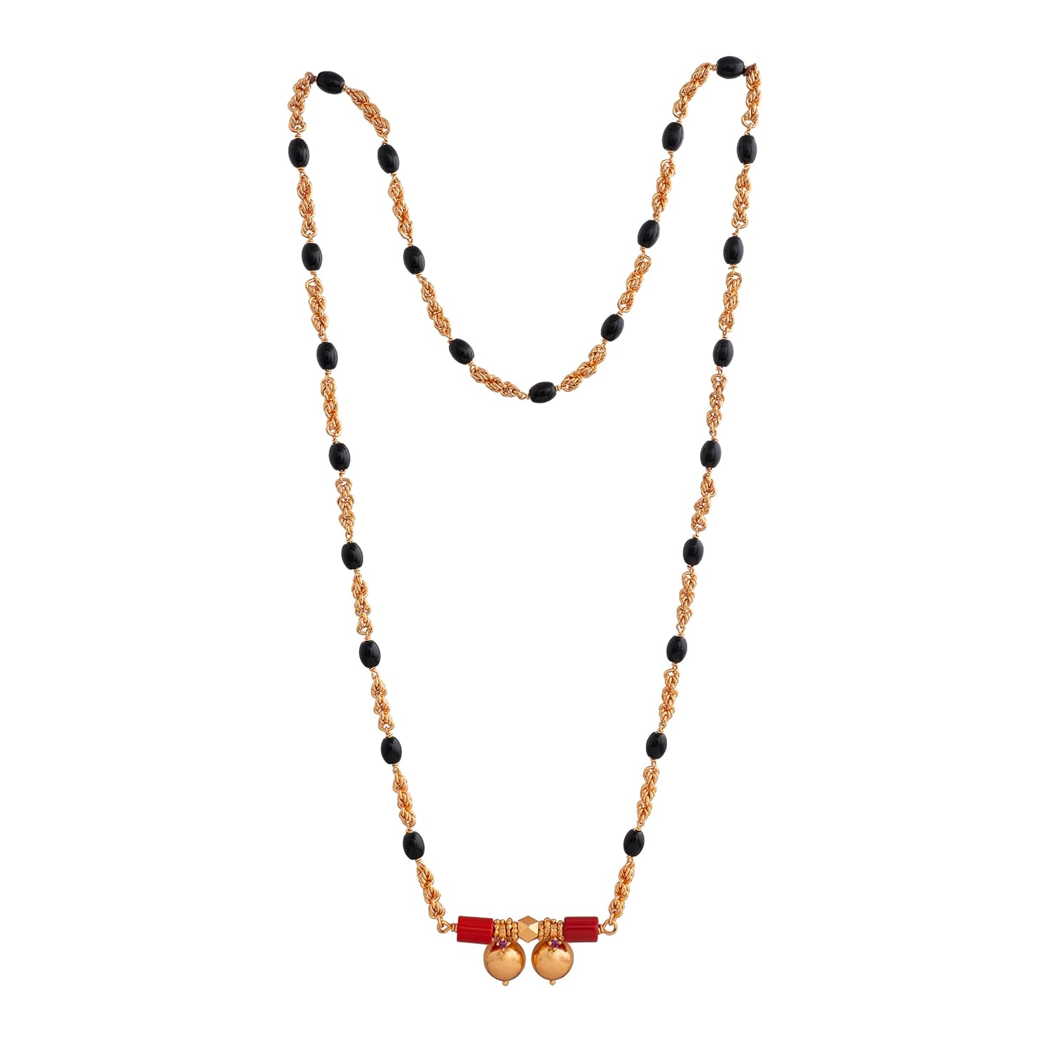 Buy Radha's Creations 3+1 brahmamudi and black beads mangalsutra 30 ...