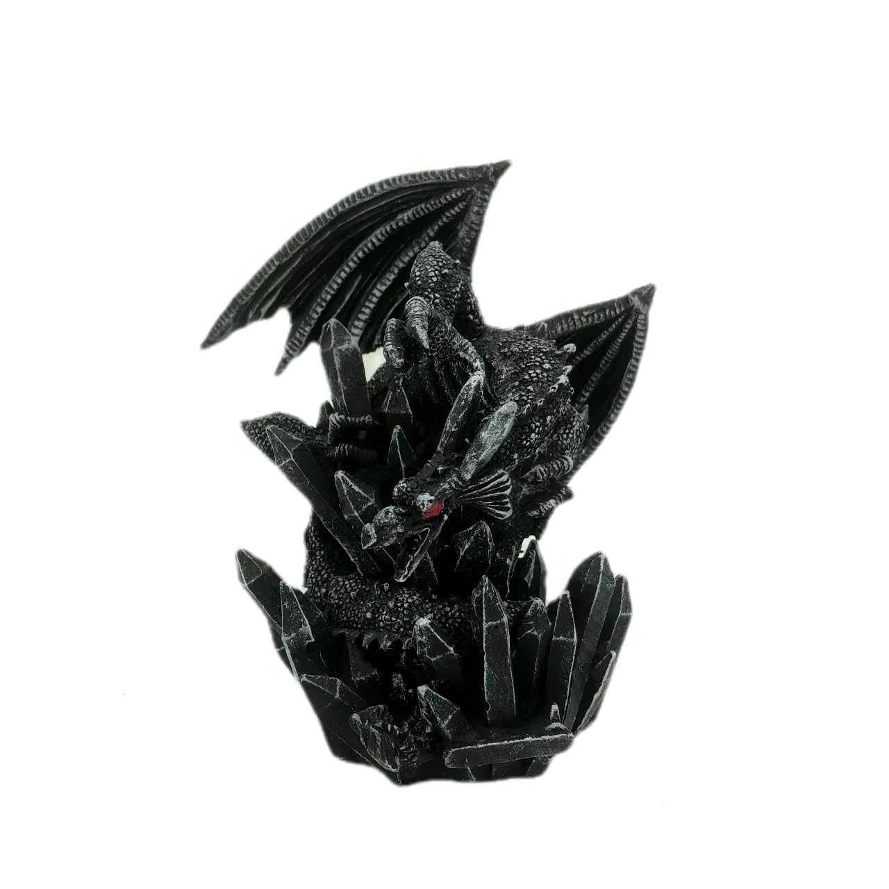 Amazon.com: Yaoemei- Black Dragon Sculpture on Jeweled Castle, Dark ...