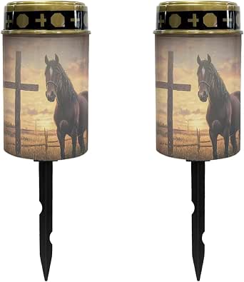 Amazon.com: Merkmak Set of 2 Solar Lights for Cemetery Graves Pathway ...