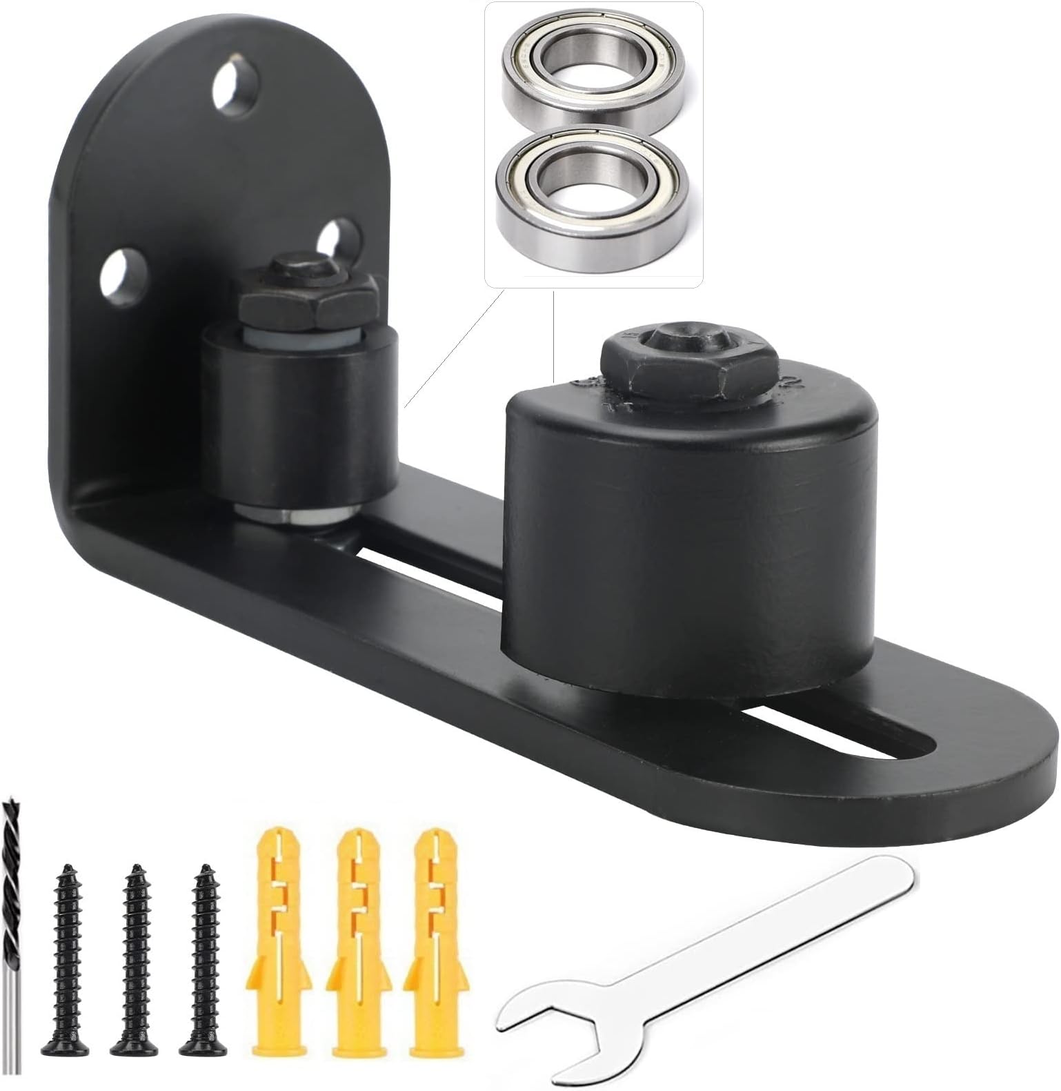 Amazon.com: WWFFEN 4 Barn Door Floor Guide Bearing Design, Sliding Barn ...