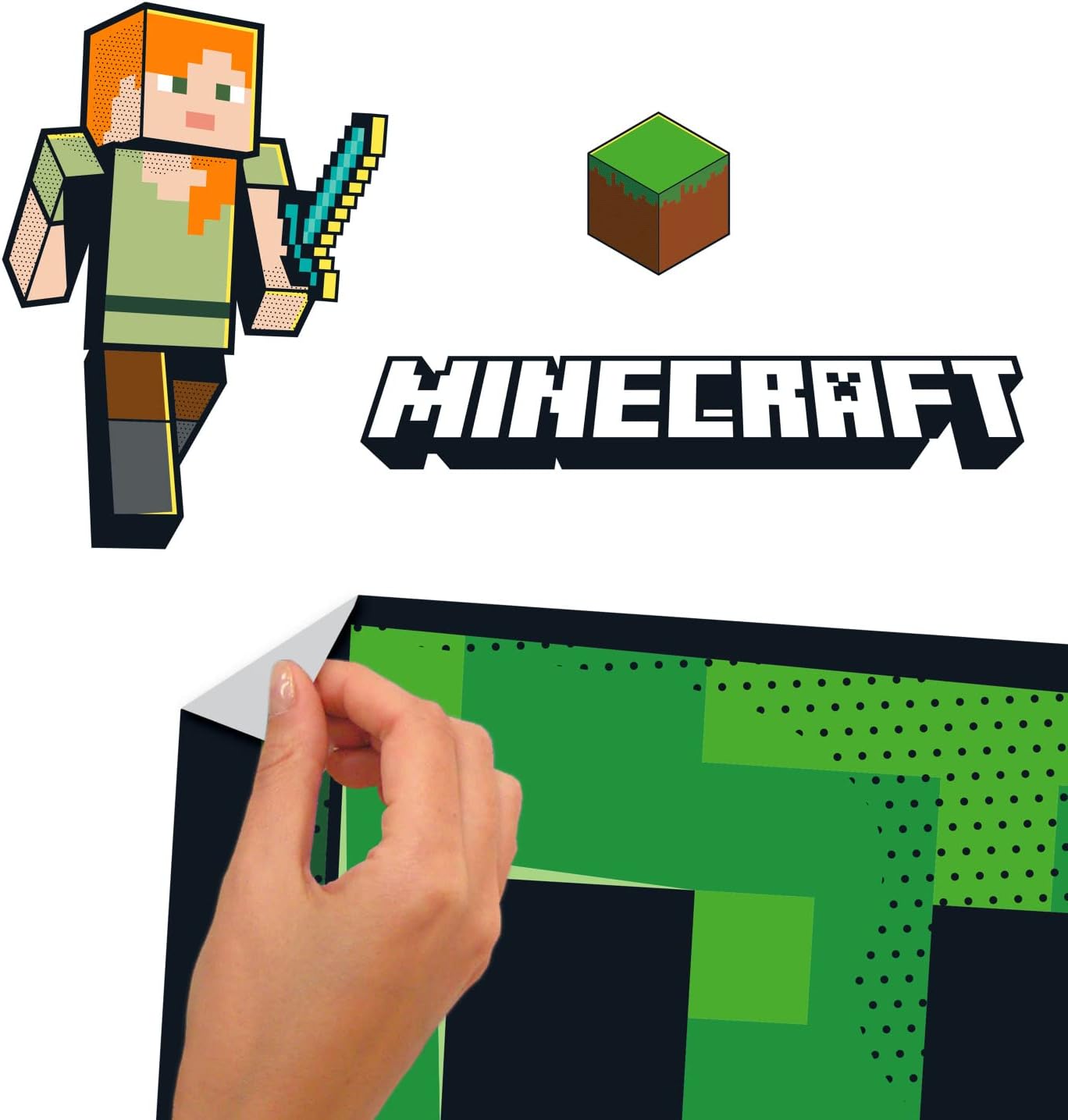 RoomMates RMK5360GM Minecraft Creeper – Calcomanías de pared gigantes ...