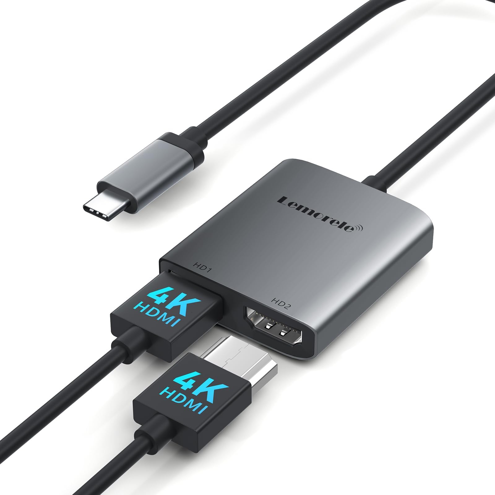 Amazon | USB C デュアル HDMI 変換アダプタ ハブ 4K@60Hz 2-IN-1 Type C hdm i 2ポート拡張 hdmi 2つ マルチディスプレイ3画面出力 ...