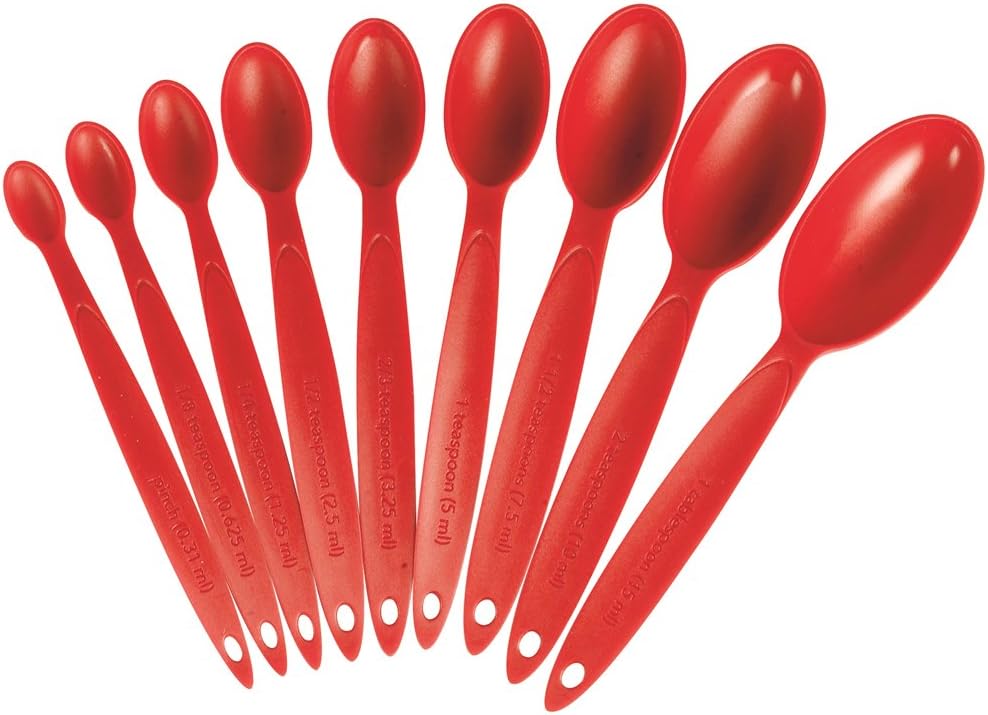 Amazon.com: Cuisipro Red Measuring Spoon, Set of 9: Home & Kitchen