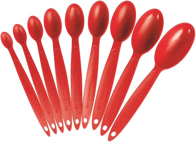 Amazon.com: Cuisipro Red Measuring Spoon, Set of 9: Home & Kitchen