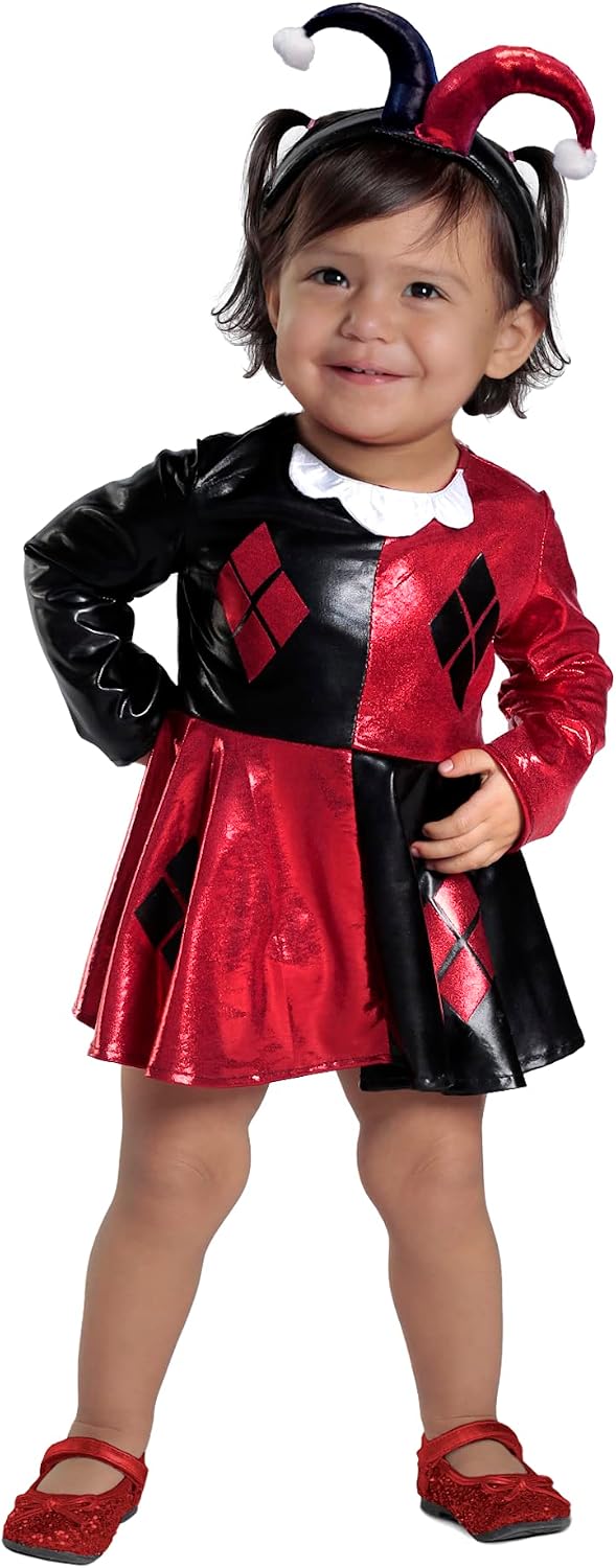 Amazon.com: Princess Paradise Girl's Deluxe Harley Quinn Dress and ...