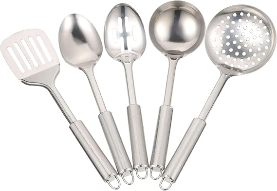 Amazon.com: MAGICLULU Stainless Steel Kitchenware Set 5 Pieces Cooking ...