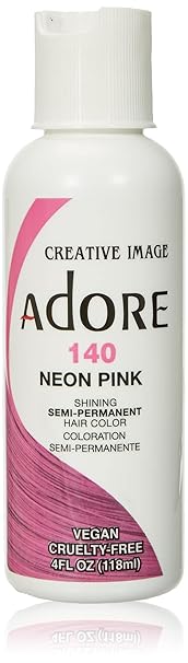 Amazon.com : Adore Semi-Permanent Haircolor #140 Neon Pink 4 Ounce (118ml) : Beauty & Personal Care