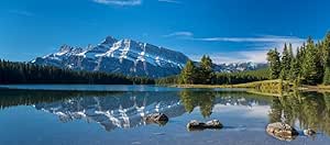 Amazon.com: Scenic view of Mount Rundle reflected in Two Jack Lake ...