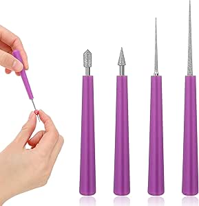 Amazon.com: 4 Pieces Bead Reamer Tool for Jewelry Making, Bead Hole ...
