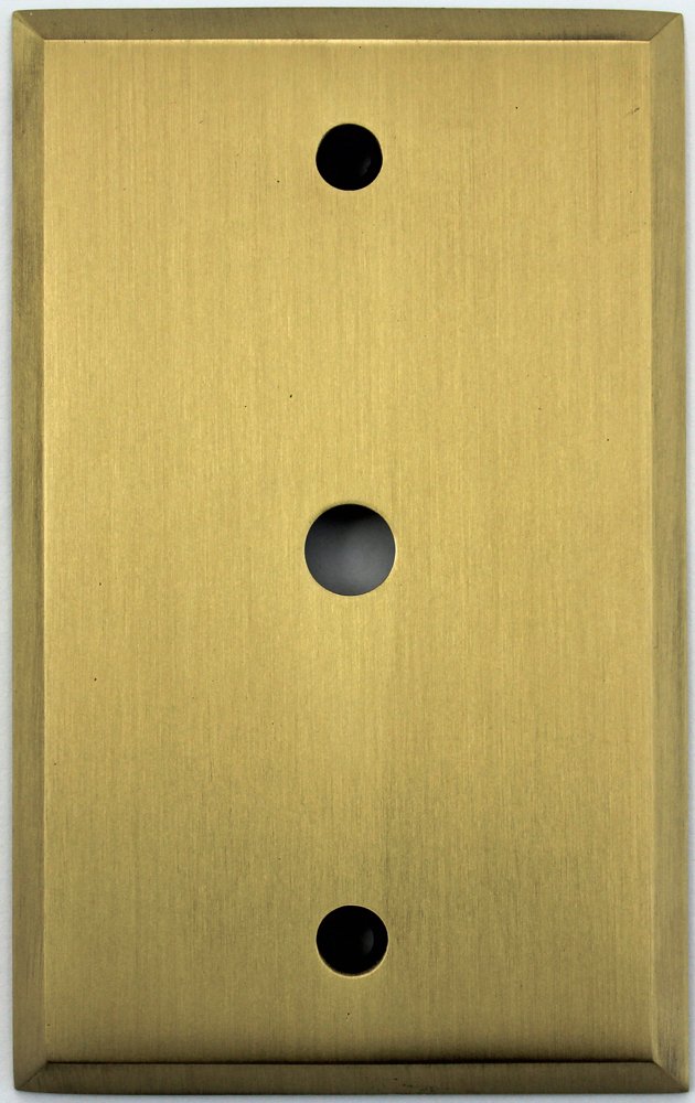 Antique Brass 1 Gang Cable and Coaxial Wall Plate 3/8 - Amazon.com