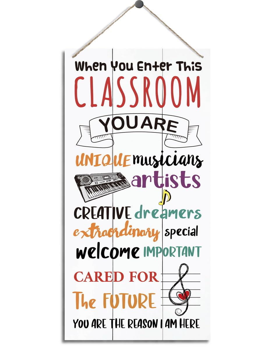 Amazon.com: Classroom Decor Signs, Decorative Wood Hanging Wood Plaque ...