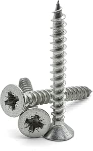 Hippo Hardware No.10 (5mm X 45mm) Pozi Countersunk Fully Threaded ...