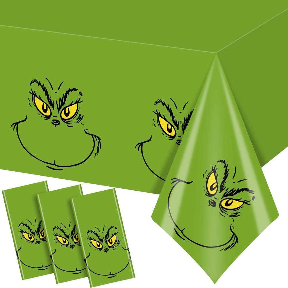 Amazon.com: aolime 3 PCS Christmas Tablecloth Merry Christmas ...