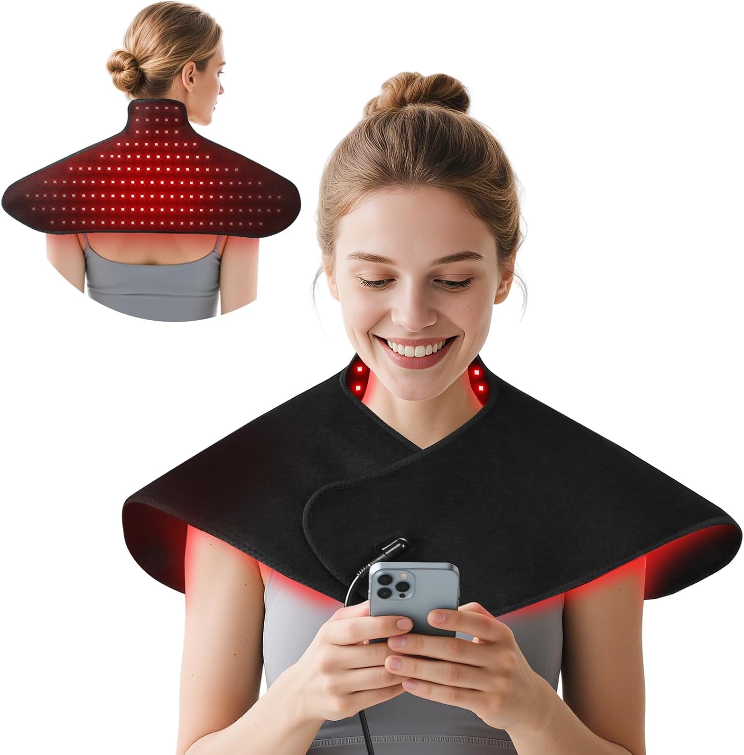 Amazon.com: Red Infrared Light Neck Shoulder Body Upper Back, 660nm ...