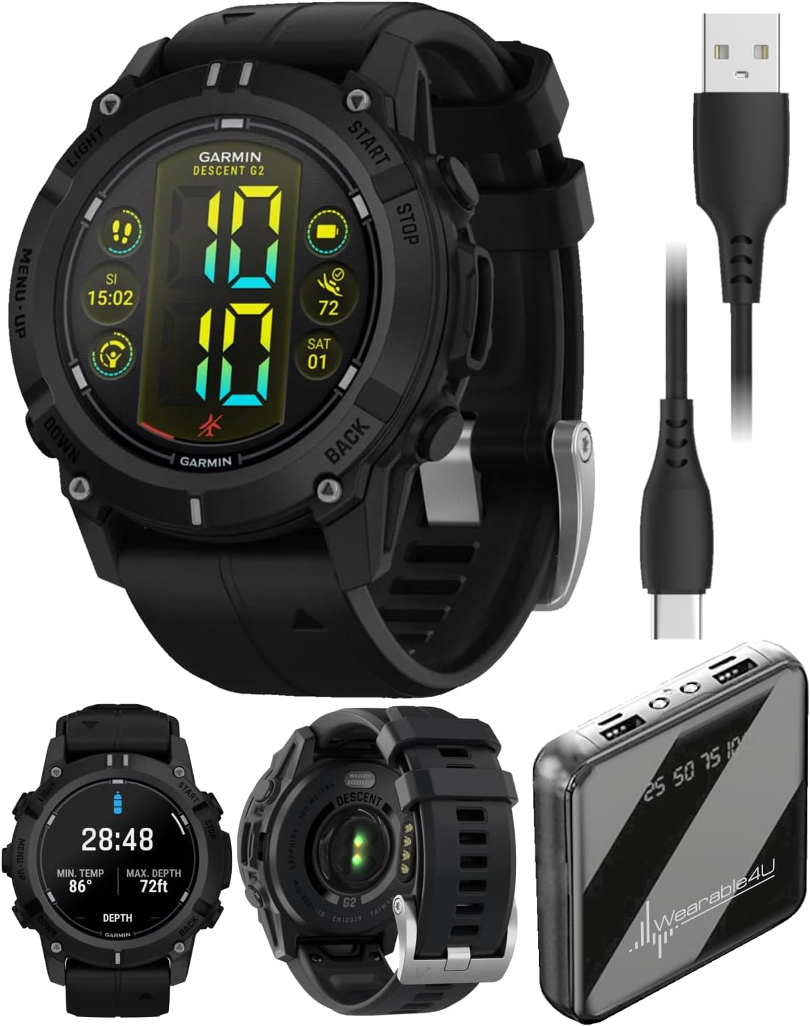 Amazon.com: Wearable4U Garmin Descent G2 Watch-Style Dive Computer ...