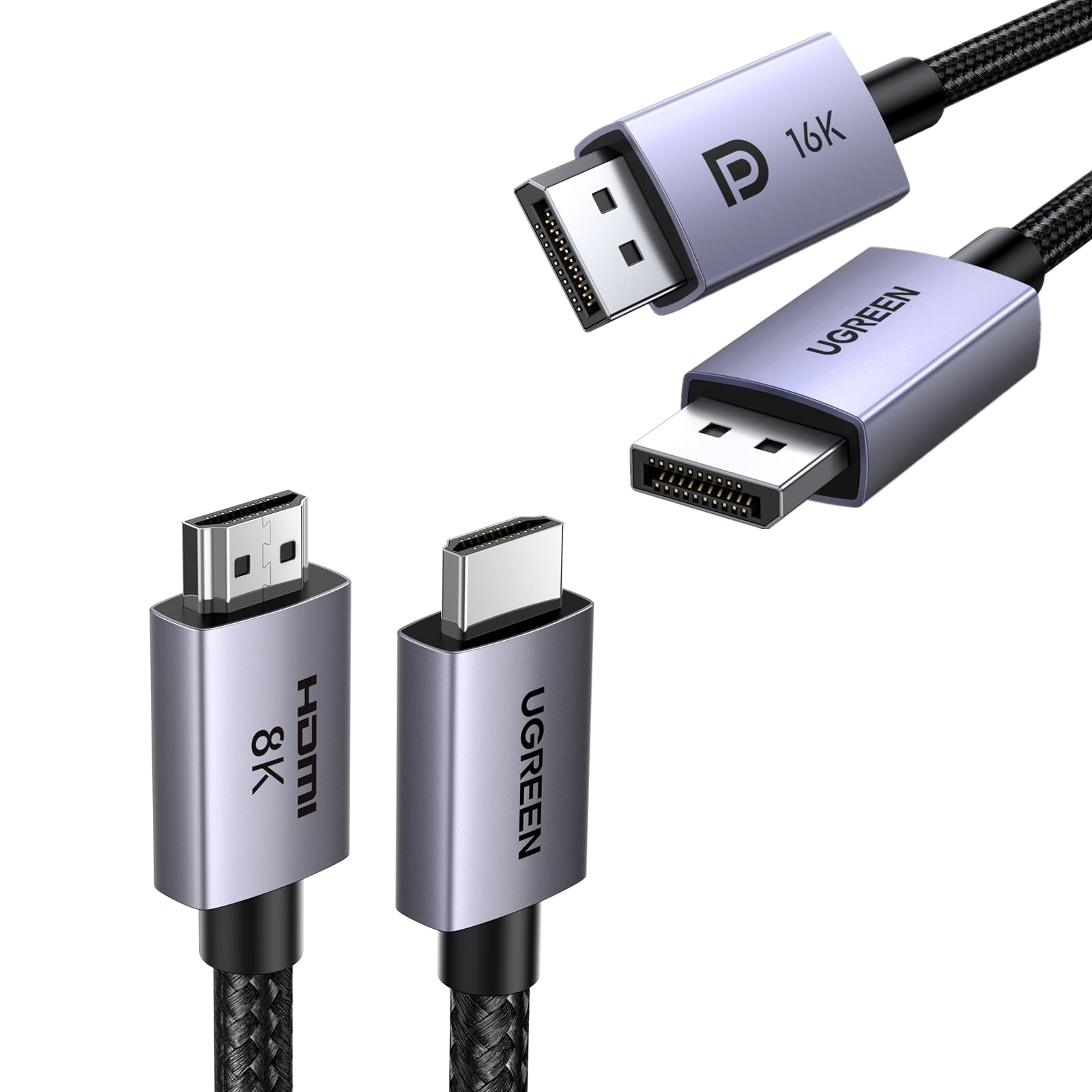 Amazon.com: UGREEN DisplayPort Cable 2.1 [VESA Certified] DP2.0 80Gbps Support 16K@60Hz 8K@240Hz ...