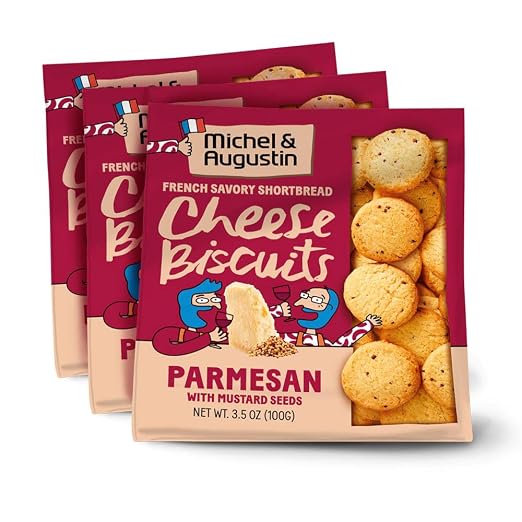 Amazon.com: Michel et Augustin Gourmet Cheese Crackers, Crispy French ...