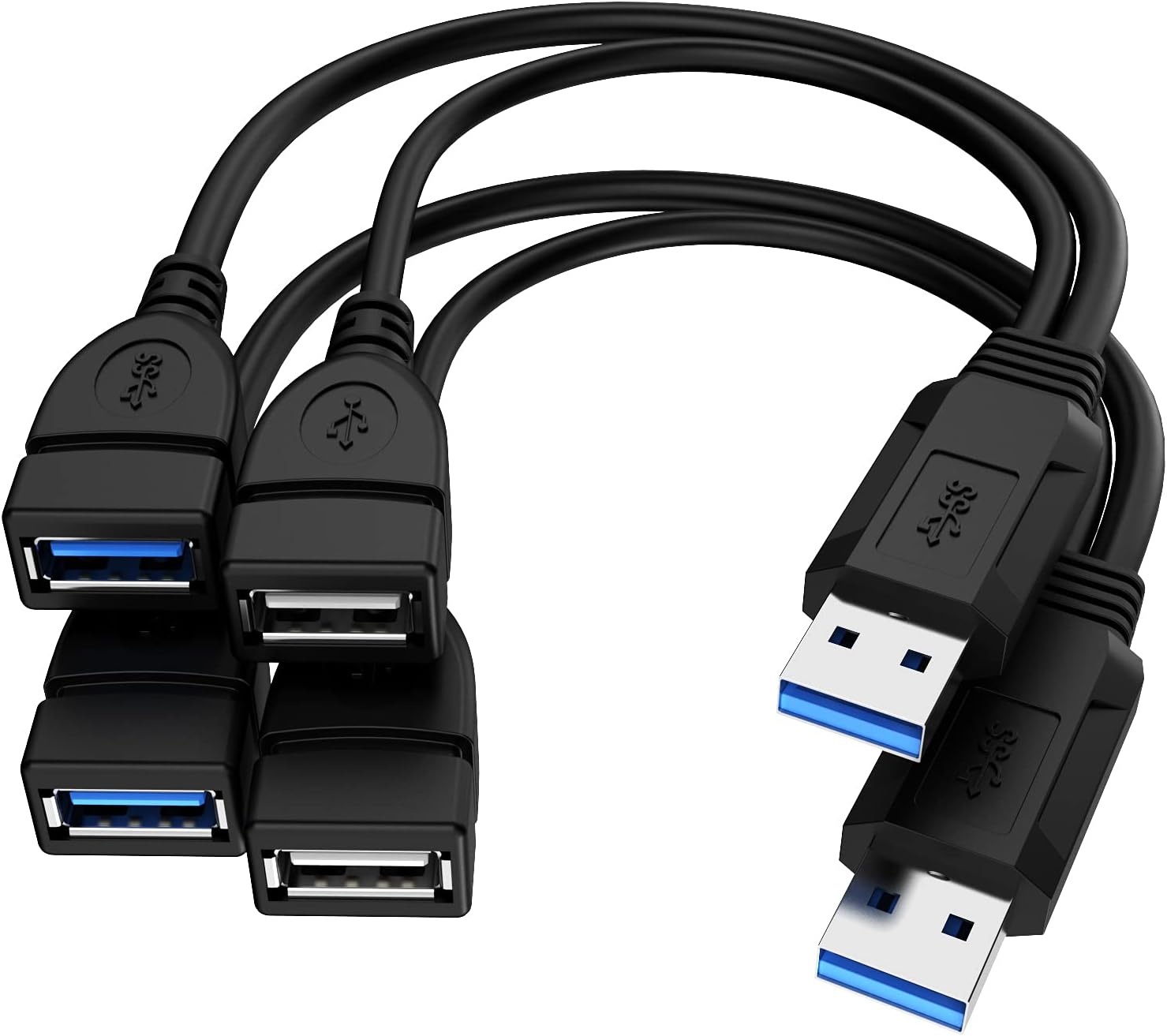 Amazon.com: Eanetf USB 3.0 Female to Dual USB Male Splitter Cable, 2 ...