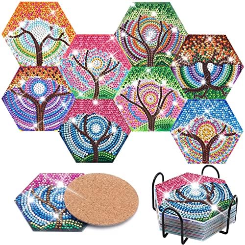 Amazon.com: 8 Pcs Black History Month Kwanzaa Kinara Drink Coasters DIY ...