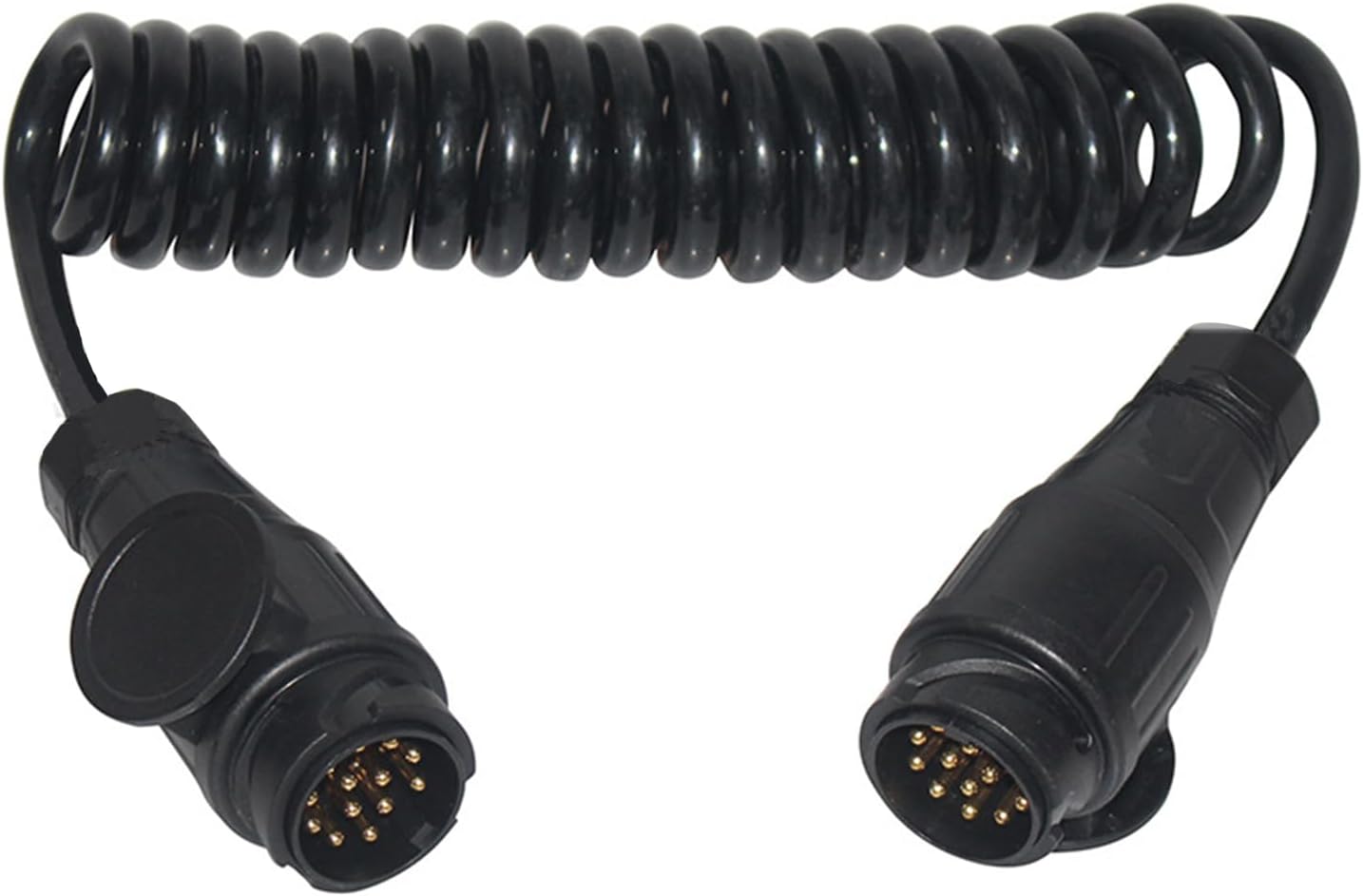 Yeeliv 13-Pin to 13Pin Coiled Extension Cable Trailer Cable, 2M Cable ...