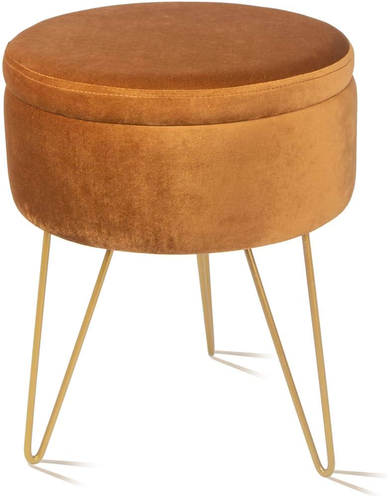 Amazon.com: Elnsivo Velvet Storage Footrest Stool Dressing Upholstered ...