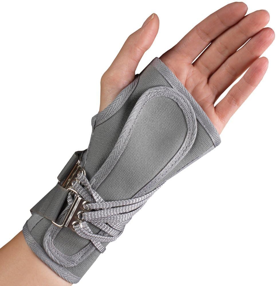 OTC Wrist Splint, Cock-Up Lacing, Canvas, ProChoice, Grey, Small (Left ...