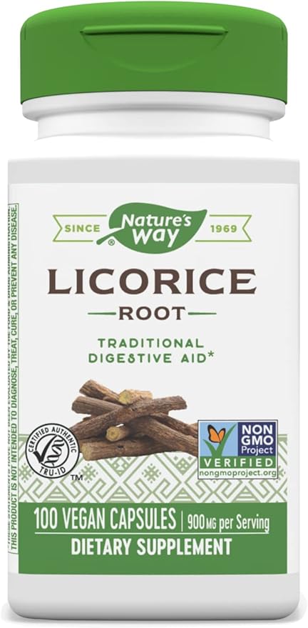 Amazon.com: Nature's Way Licorice Root Capsules, 900 mg per serving ...