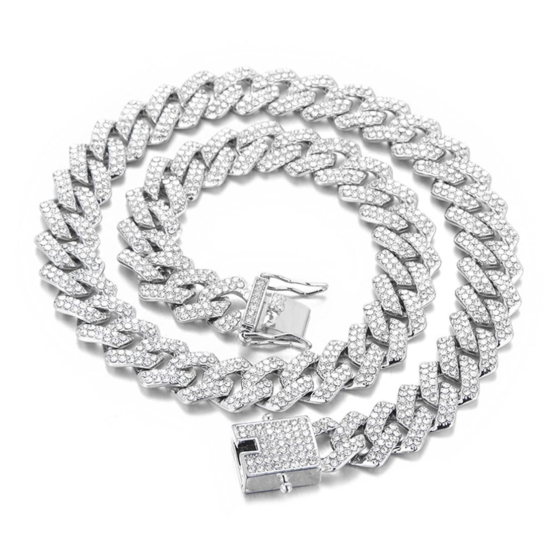 ZXUSHE Collane da uomo,Catena cubana Rap Hip Hop, 50 cm : Amazon.it: Moda