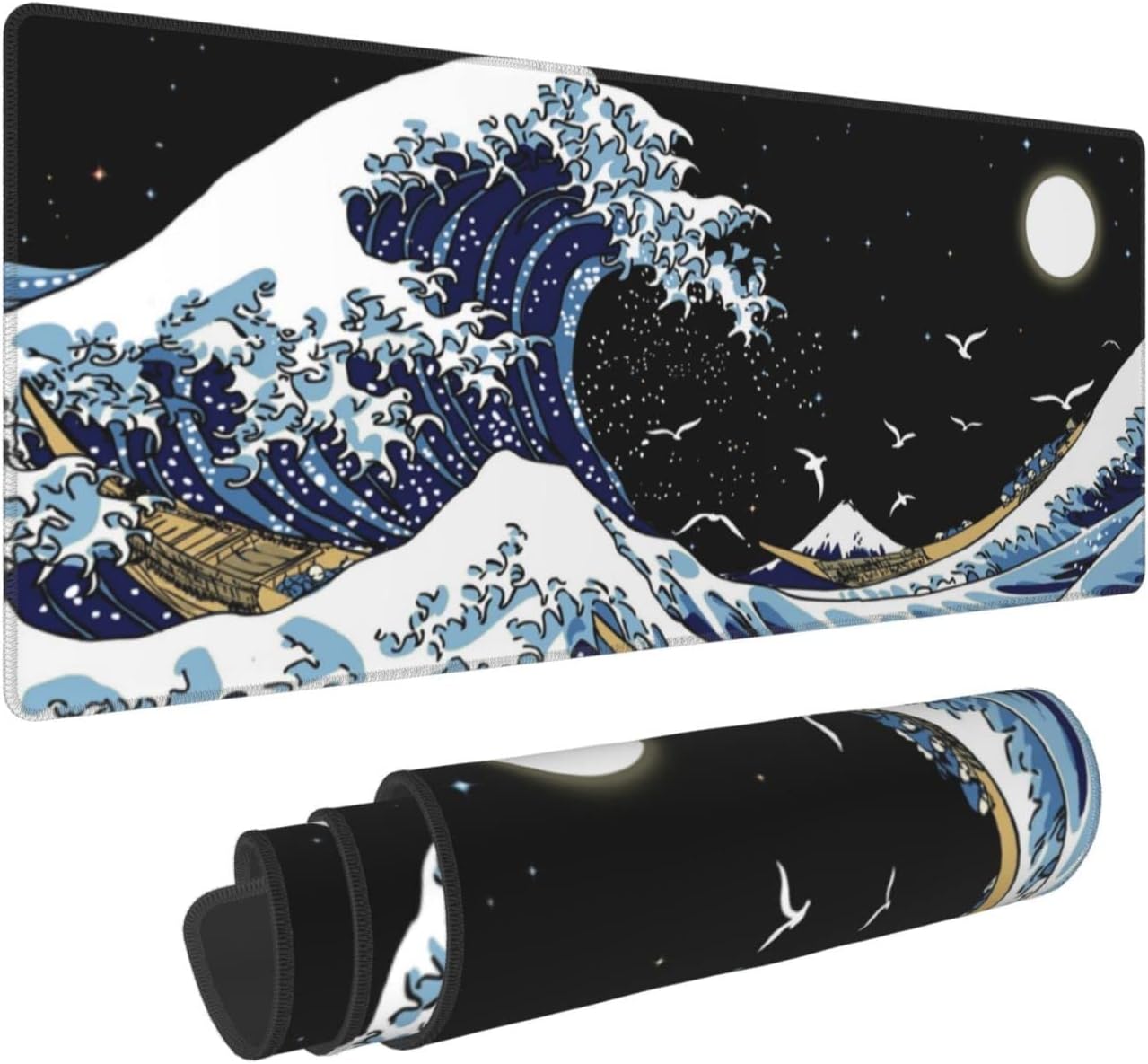 Amazon.com: KuZaiALi Black and White Japanese Kanagawa Painting Mouse ...