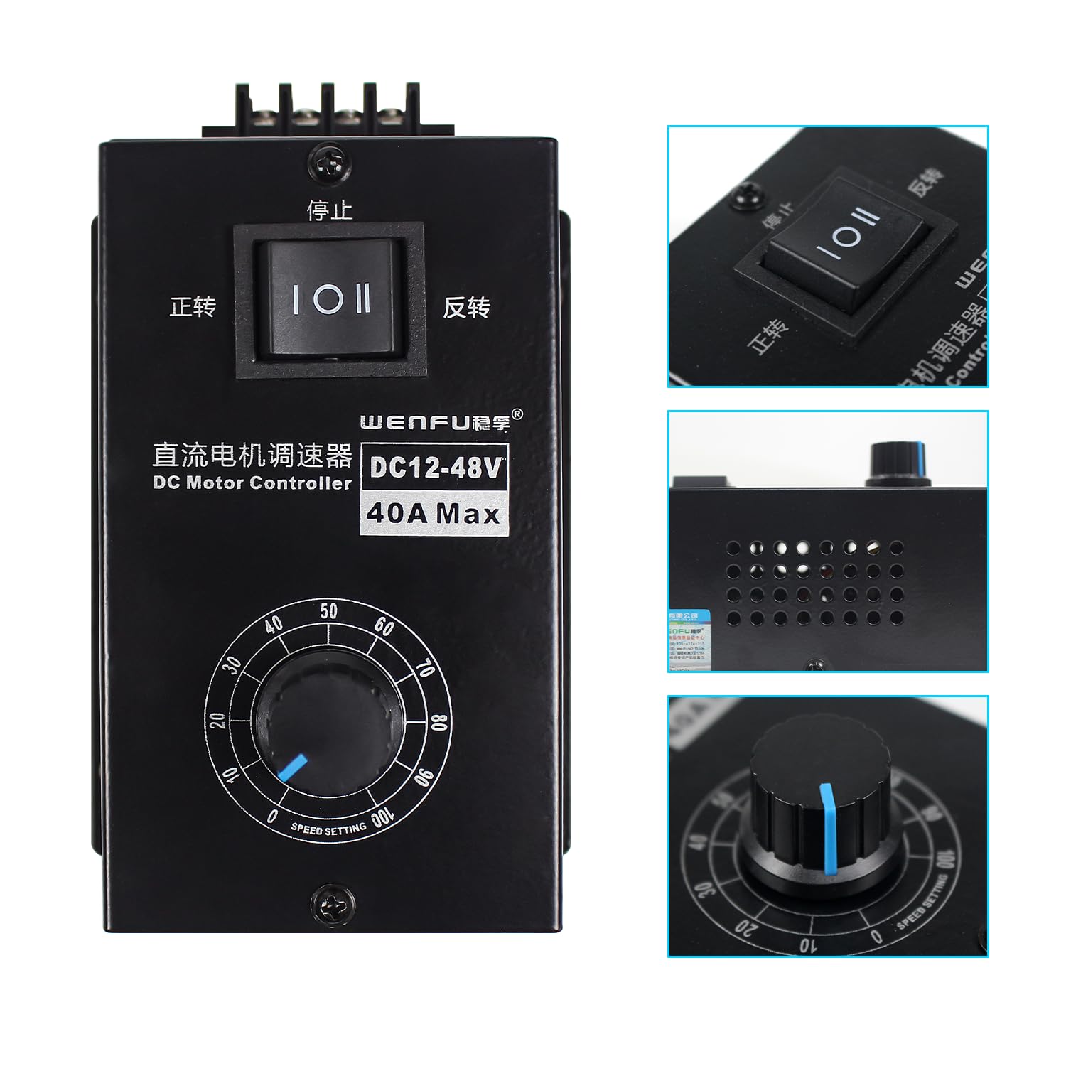 Amazon.com : RATTMMOTOR DC Motor Speed Controller PWM 12V~48V DC ...