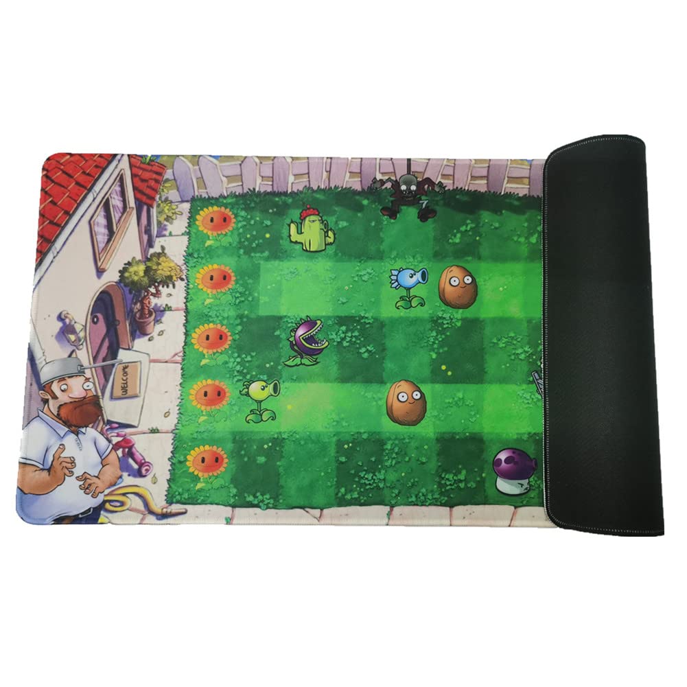 Plants VS Zombies Toy PVC Battle Map Game Plan Mat Plush Figures Scene ...
