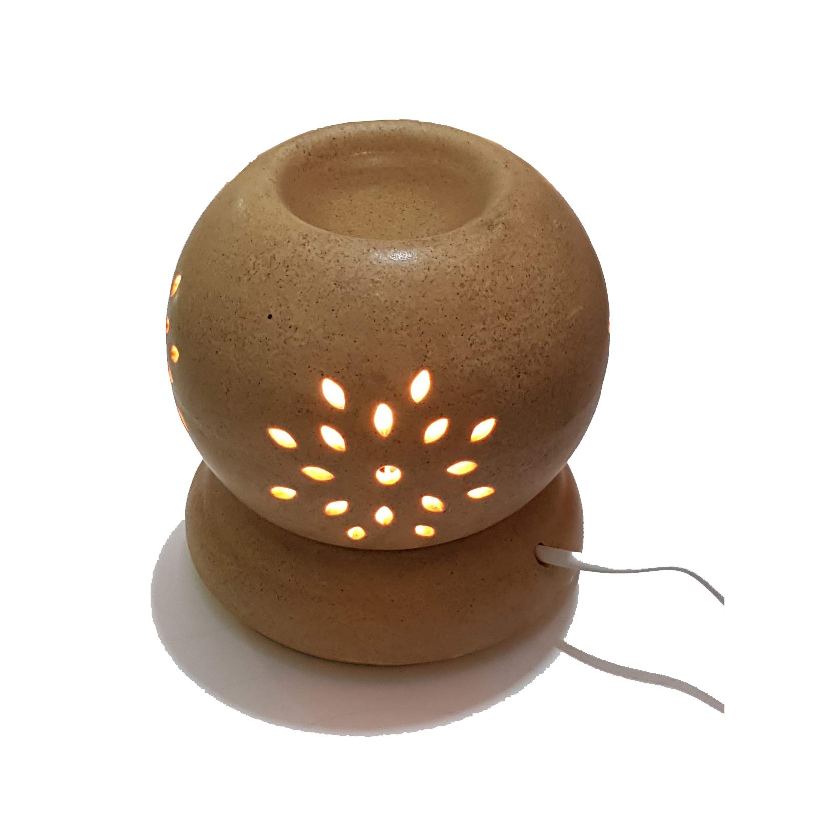 Pure Source India Ceramic Electric Oil Burner With 10 ML Lemon Grass ...