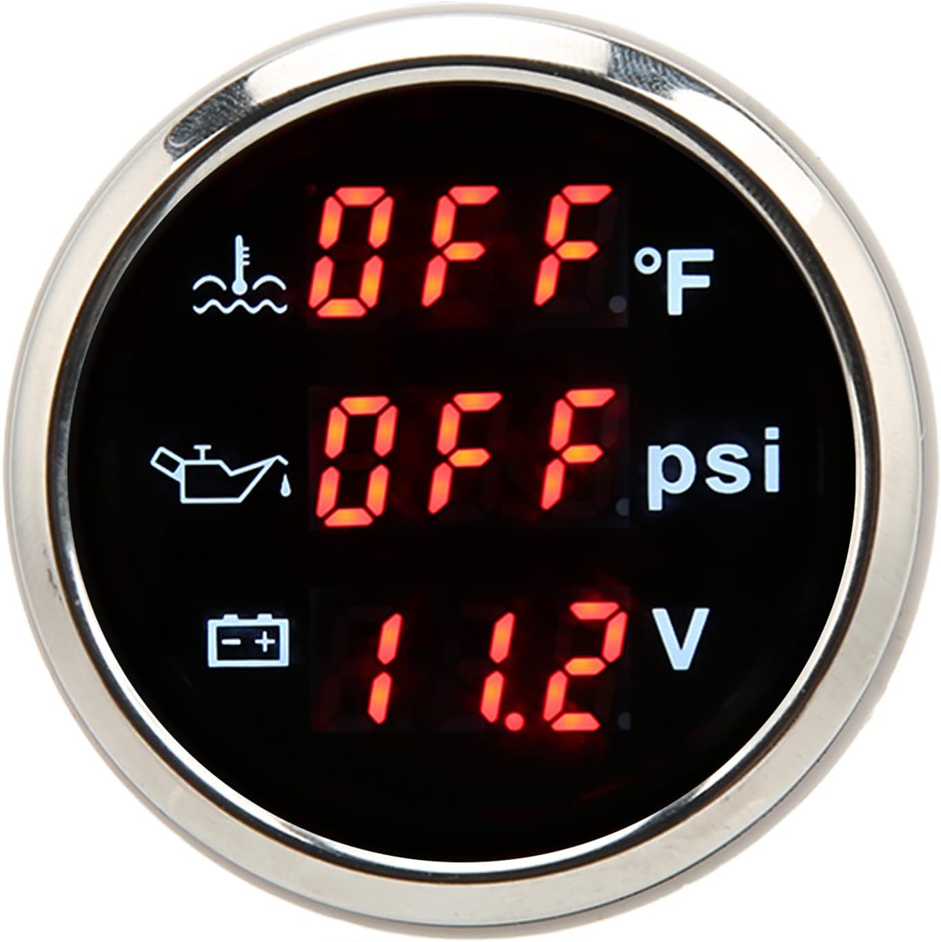 Amazon.com: Water Temperature Gauge, 52mm 3 in 1 Digital Motorcycle Oil ...