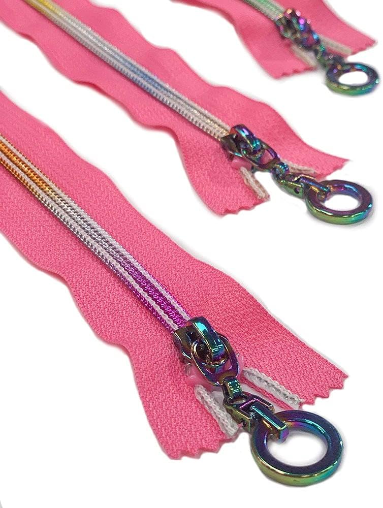 Pink No. 5 Lightweight Nylon Open Ended Zip (20"/51cm) : Amazon.co.uk ...