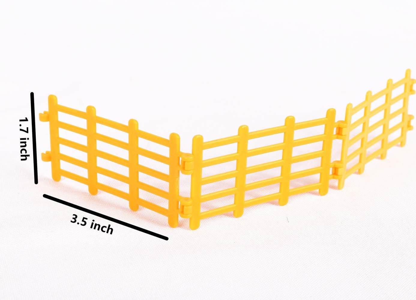 YUCAN 50PCS Toys Fence Horse Corral Fencing Accessories Playset ...