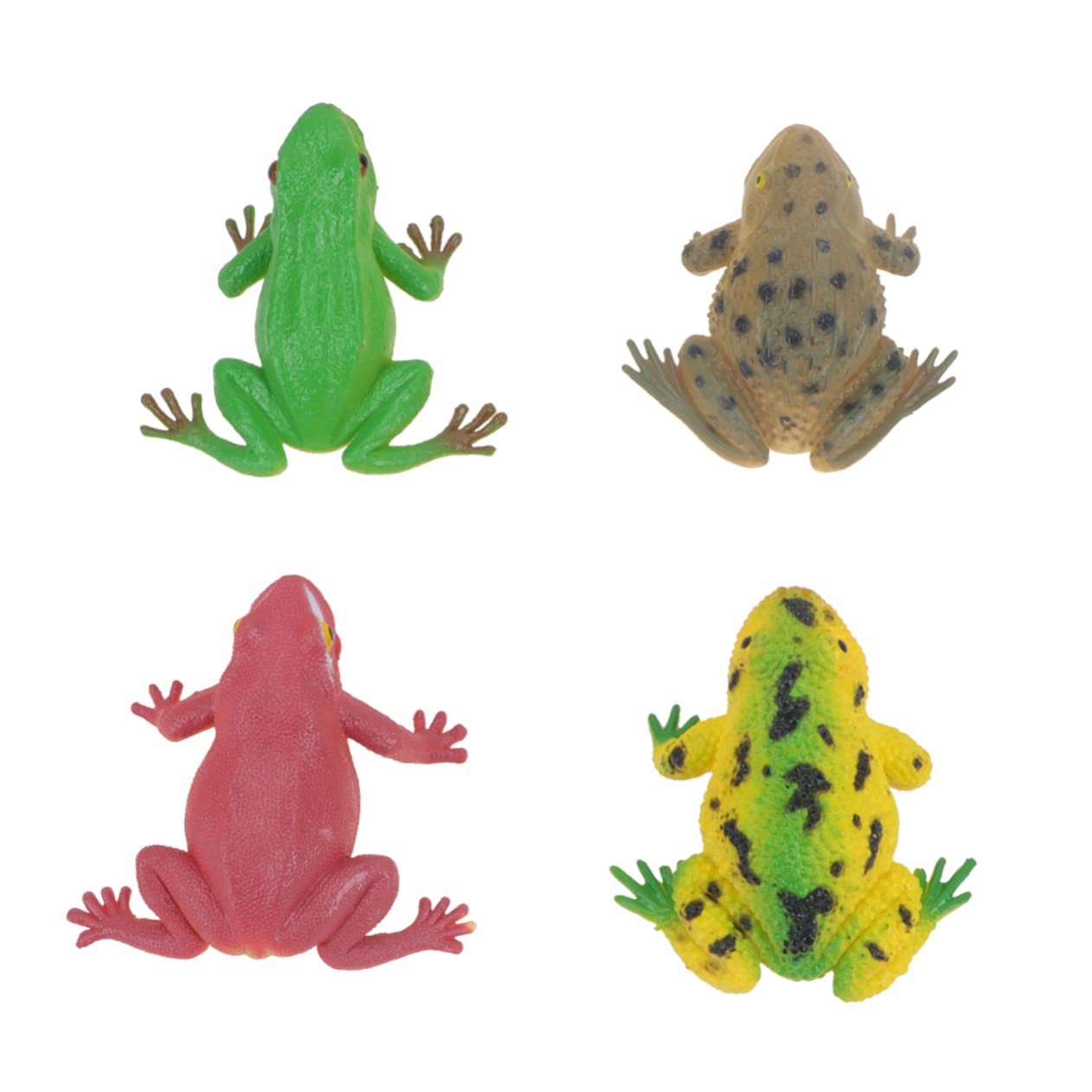 KONTONTY Squeeze Frog 4PCS Animal Plastic Animals Figures Mini ...