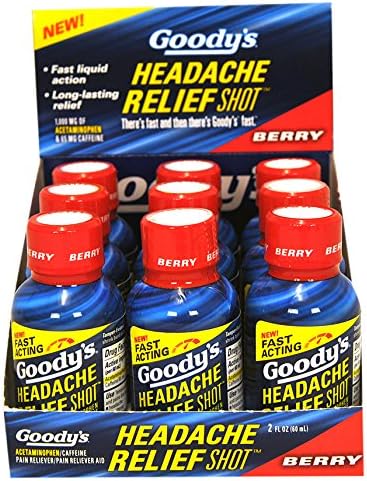 Amazon.com: Goody's Headache Relief Shots | Berry Flavor | 9 Shots | 2 ...