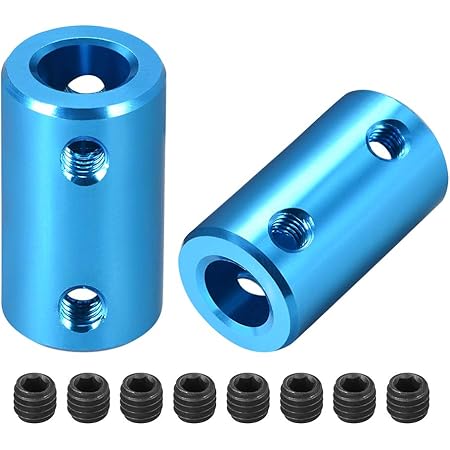 2 X Solid Brass Coupling Shaft Motor Coupler Motor Connector + Screws ACB