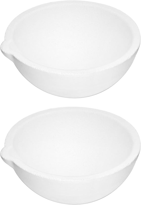 Amazon.com: QWORK Ceramic Crucible Bowl, 2 Pcs Quartz Melting Dishes ...
