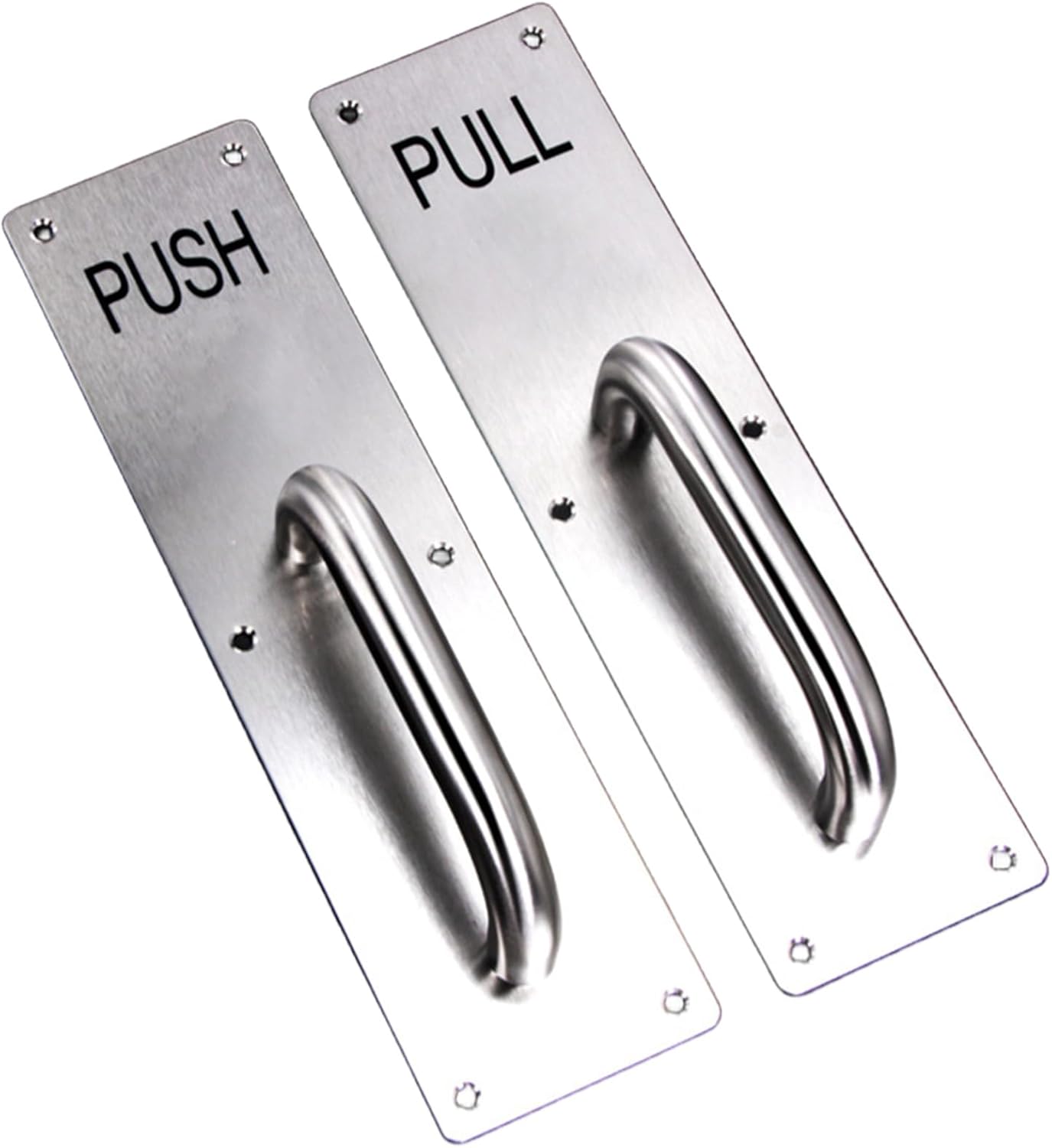 Vegena 2 Pack Pull Push Door Handles, Pull Push Door Plate Handle with ...