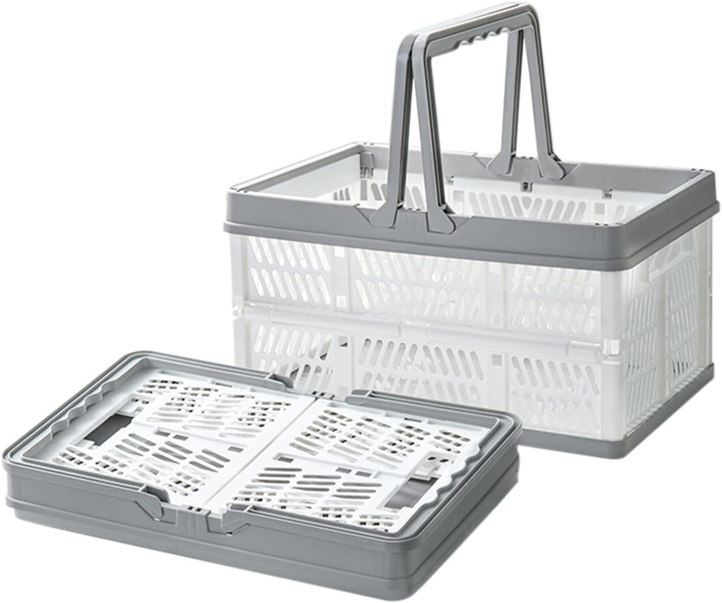 Amazon.com : YUZZI Small Picnic Basket Collapsible Shopping Basket ...